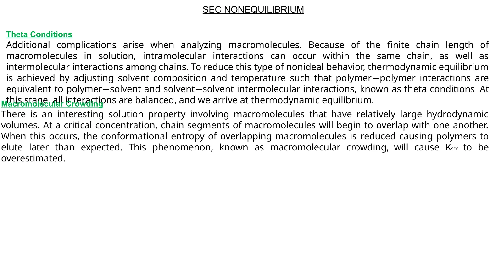 Thermodynamics of SEC chromatography. pptx | PPTX