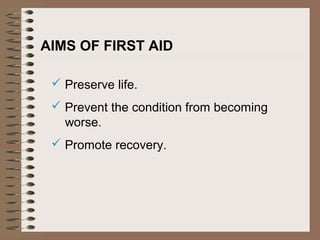 Sec1.fa1 -Principles & Practice of First Aid | PPT