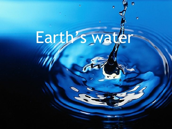 Sec1 NA - Earth’s Water