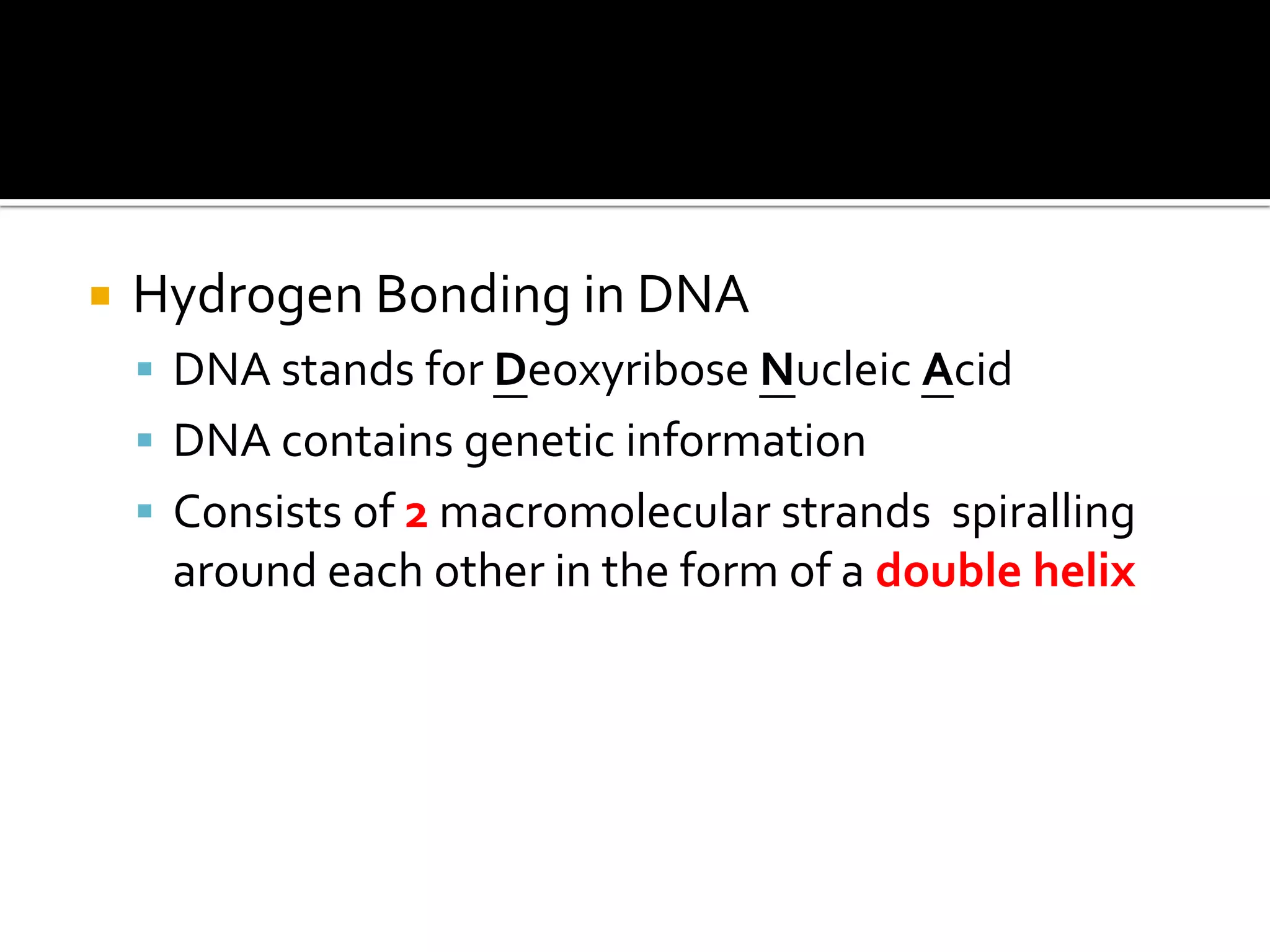 Hydrogen Bonding Powerpoint | PPTX