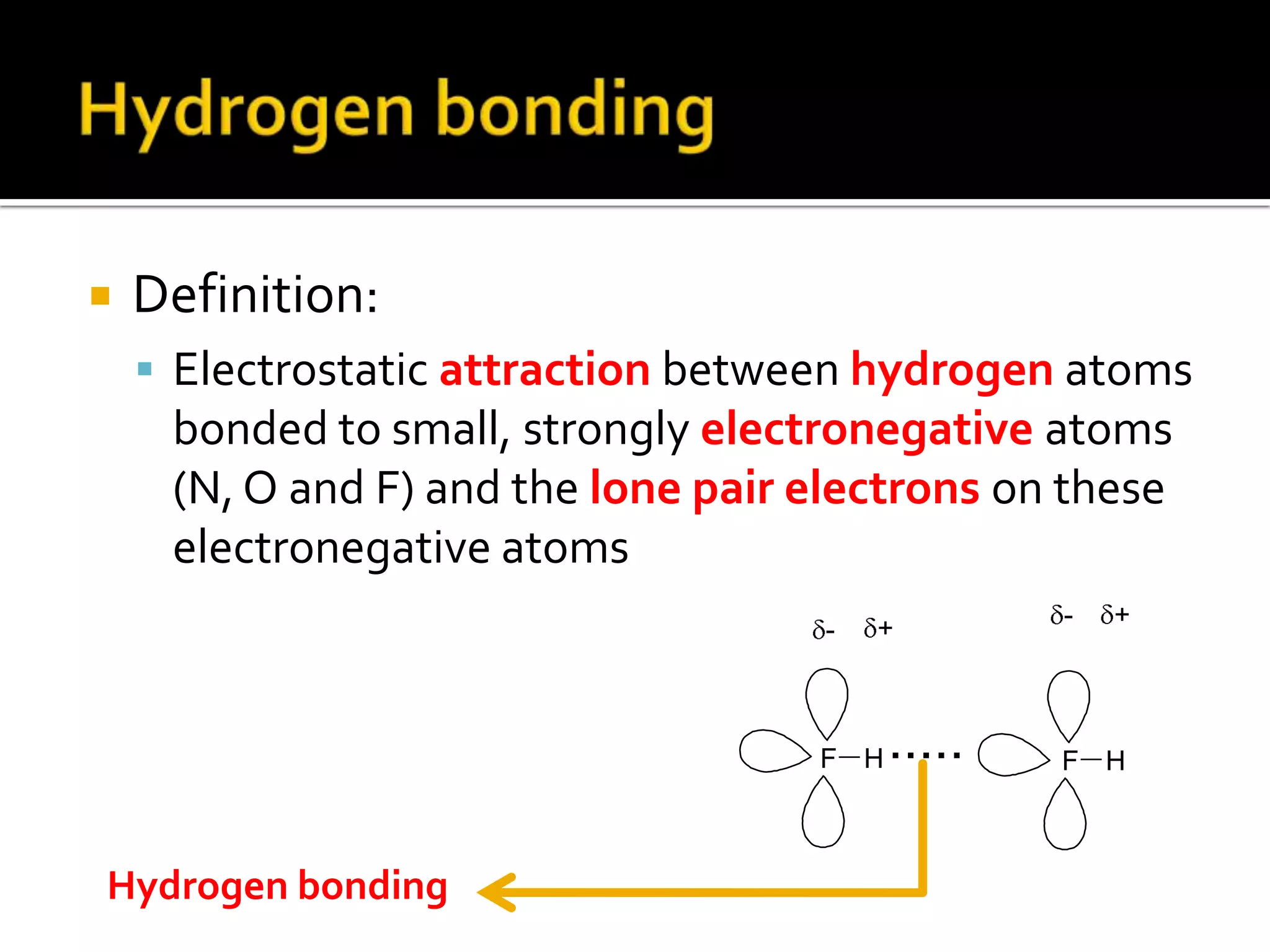 Hydrogen Bonding Powerpoint | PPTX
