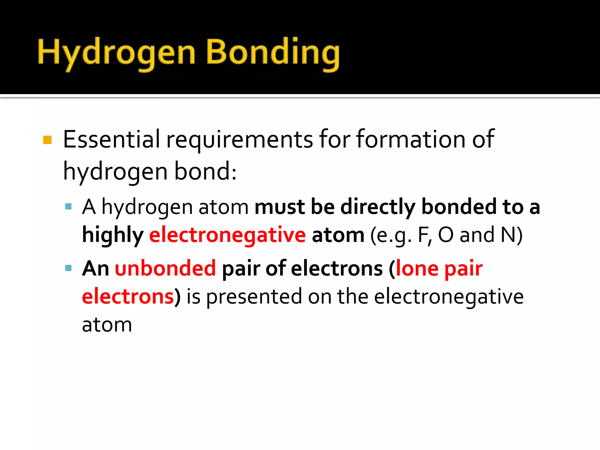 Hydrogen Bonding Powerpoint | PPTX