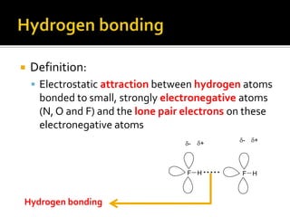 Hydrogen Bonding Powerpoint | PPTX
