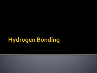 Hydrogen Bonding Powerpoint | PPT