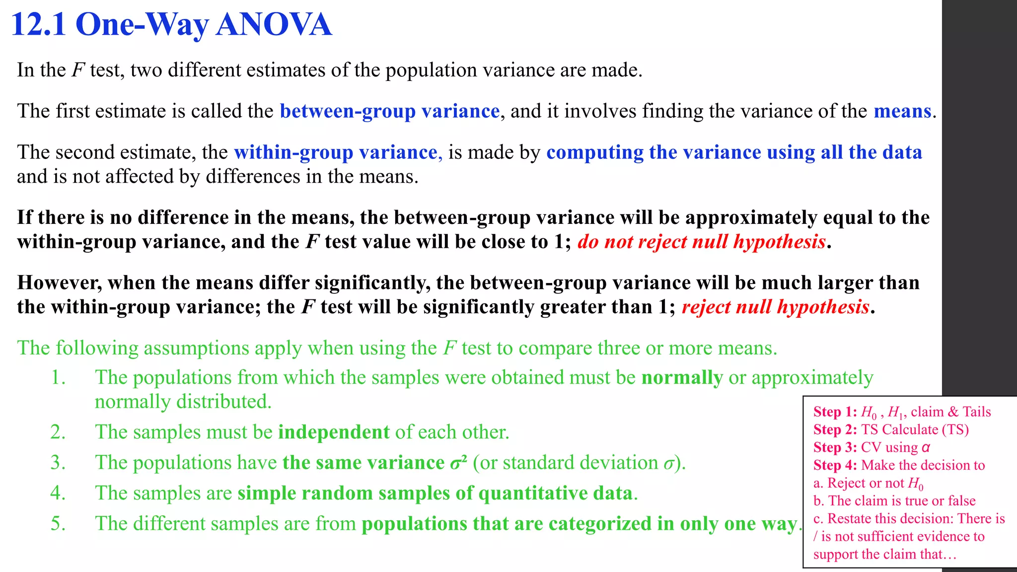 One-Way ANOVA | PPTX