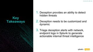 Using Deception to Detect and Profile Hidden Threats | PPTX | Computing | Technology & Computing