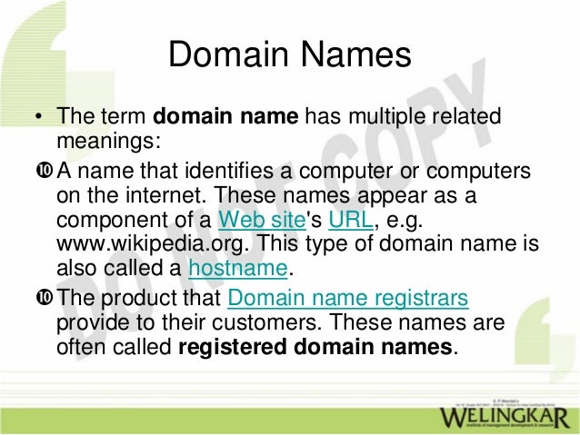 Networking / Internet and Web Technologies