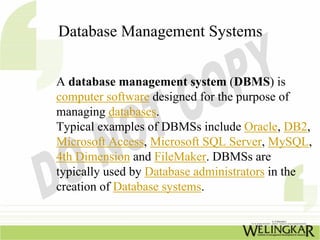 Database Management Systems | PPT