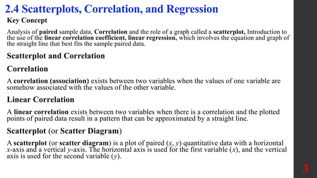 Scatterplots, Correlation, and Regression | PPT