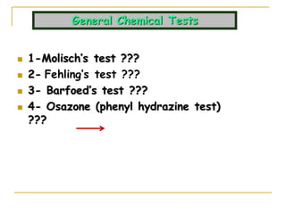 Carbohydrates chemical tests. pdf | PDF