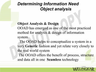 Determining Information need and object analysis | PPT