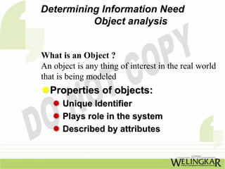 Determining Information need and object analysis | PPT