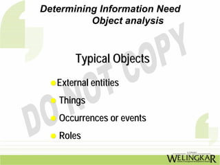 Determining Information need and object analysis | PPT