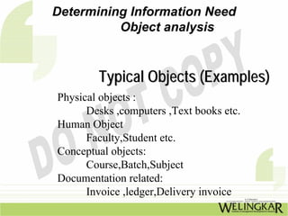 Determining Information need and object analysis | PPT