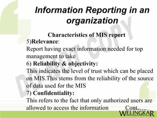 Information Reporting in an Organization | PPT