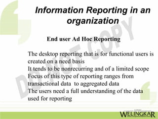 Information Reporting in an Organization | PPT