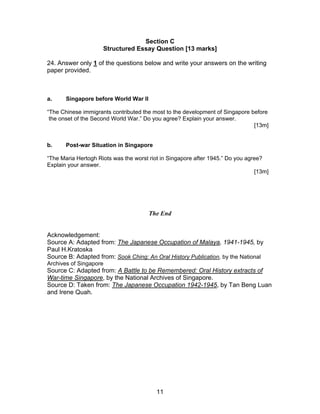 Sec 2 Hist Mye 08 (Qn & Ans For Sharing) | PDF