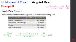 Sec 3.1 measures of center | PPTX