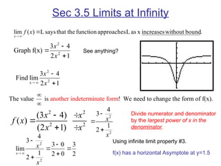 the 5 limits at Infinity a detailde illustartion | PPT