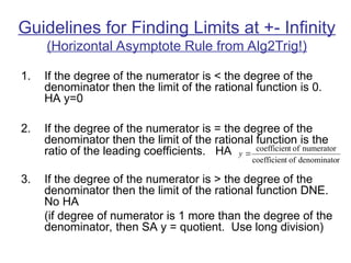 the 5 limits at Infinity a detailde illustartion | PPT