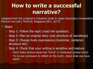 Sec3 english language_essaywriting (narratives) | PPT