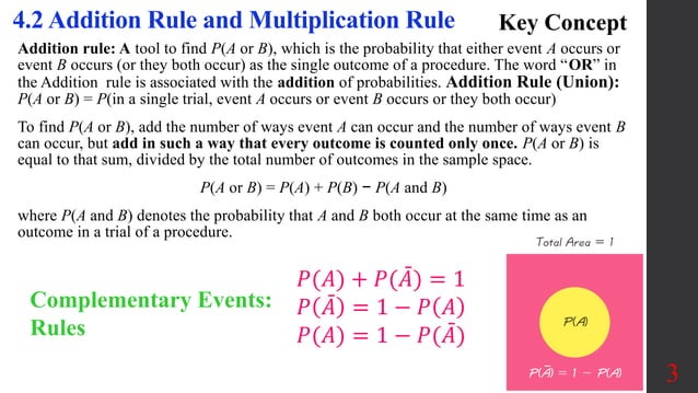 Addition Rule and Multiplication Rule | PPTX | Chemistry | Science