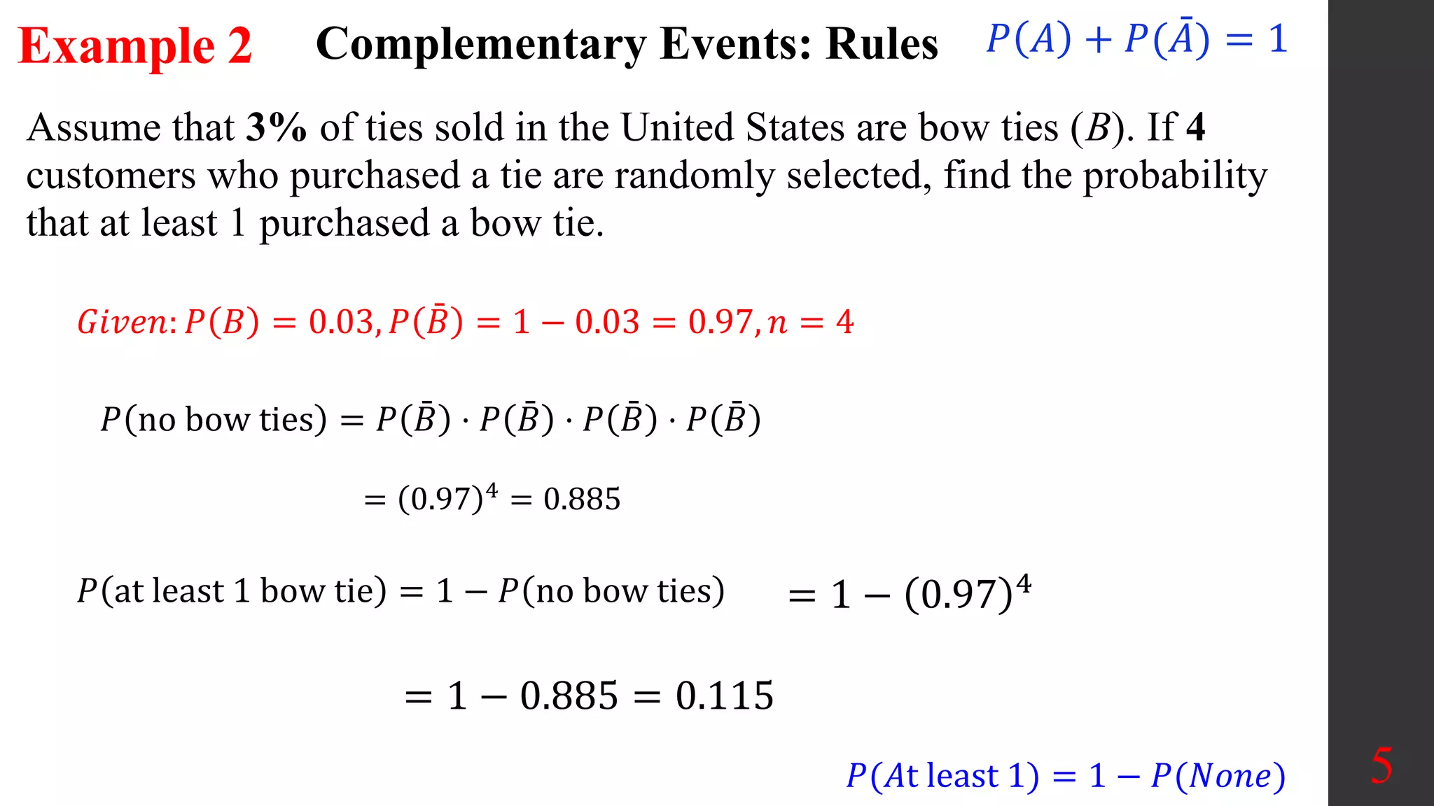 Complements and Conditional Probability, and Bayes' Theorem | PPT