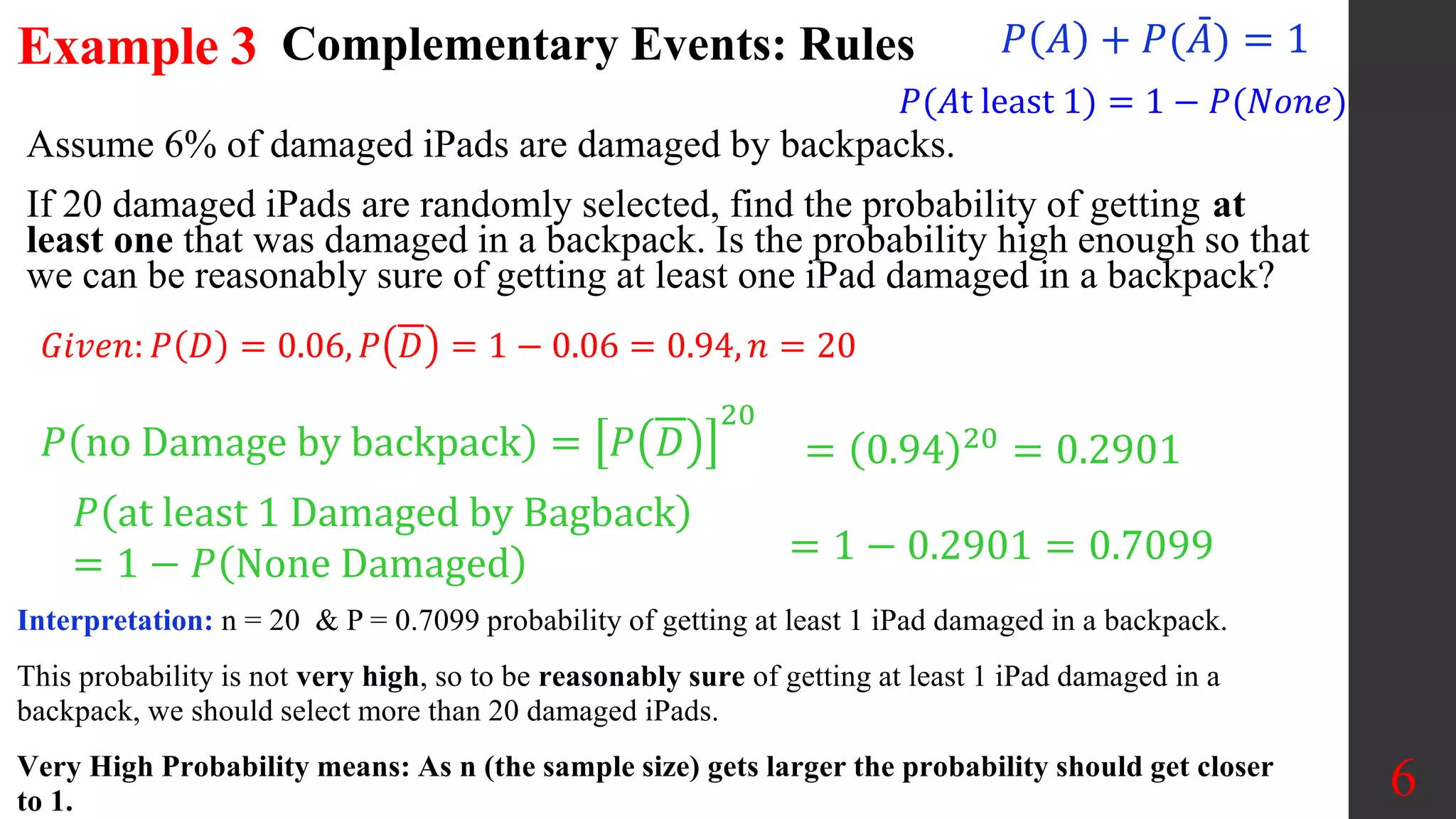 Complements and Conditional Probability, and Bayes' Theorem | PPT
