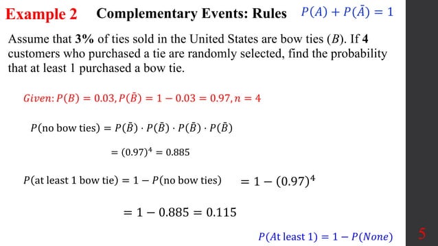 Complements and Conditional Probability, and Bayes' Theorem | PPT