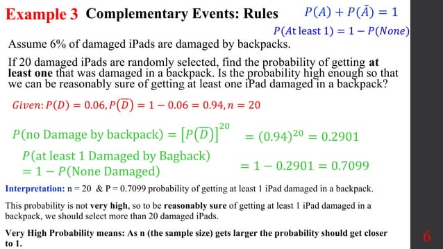 Complements and Conditional Probability, and Bayes' Theorem | PPT