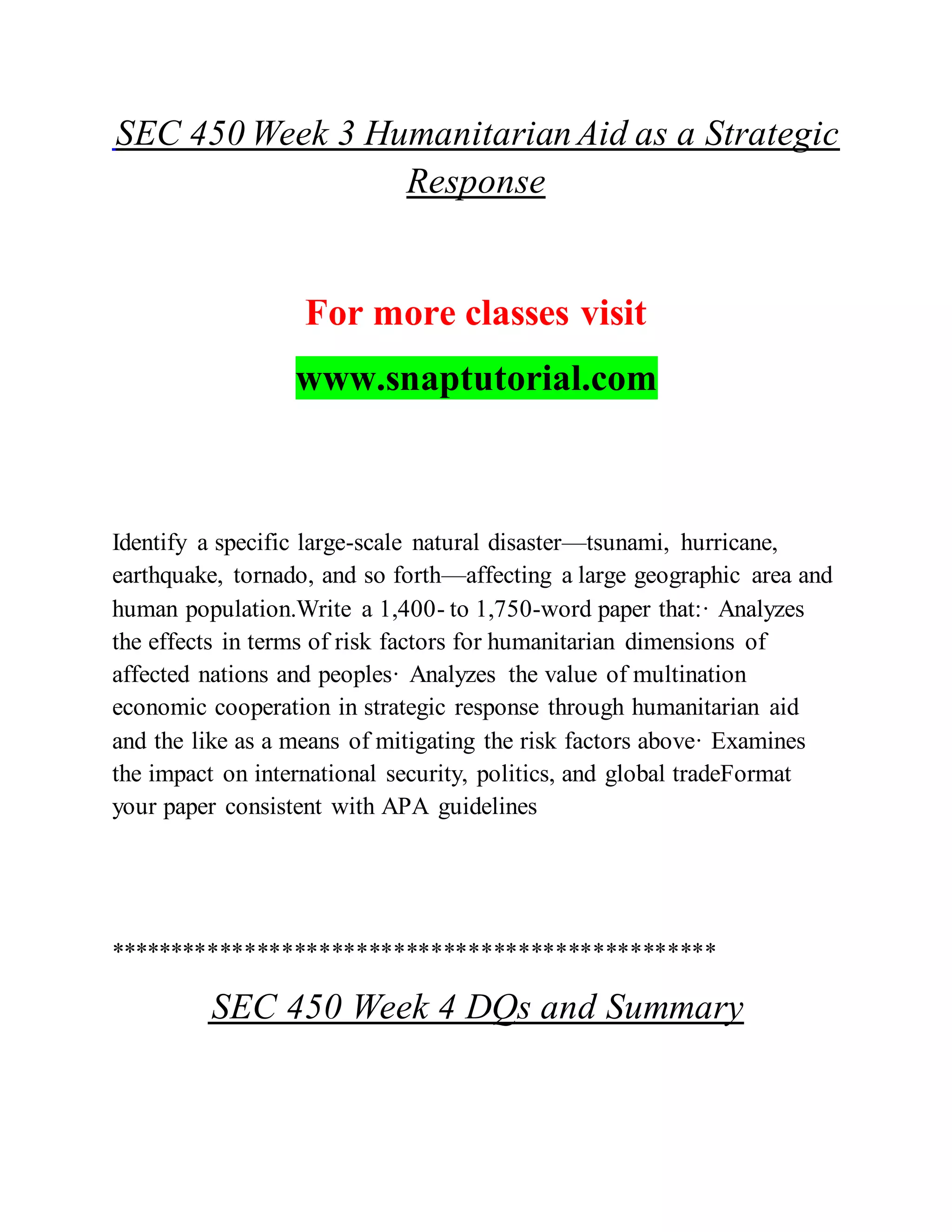 Sec 450 Education Redefined - snaptutorial.com