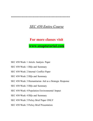 Sec 450 Education Redefined - snaptutorial.com