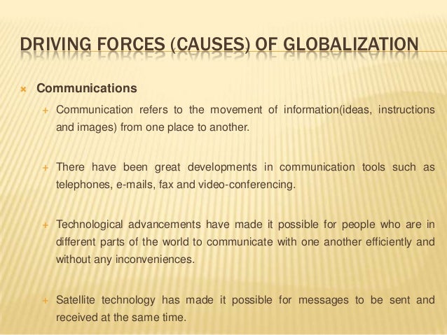 Five drivers of globalization - poletropical