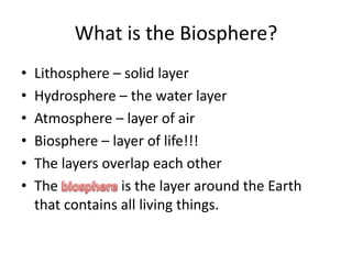 Sec 4 chapter 8 the biosphere -slideshare | PPT