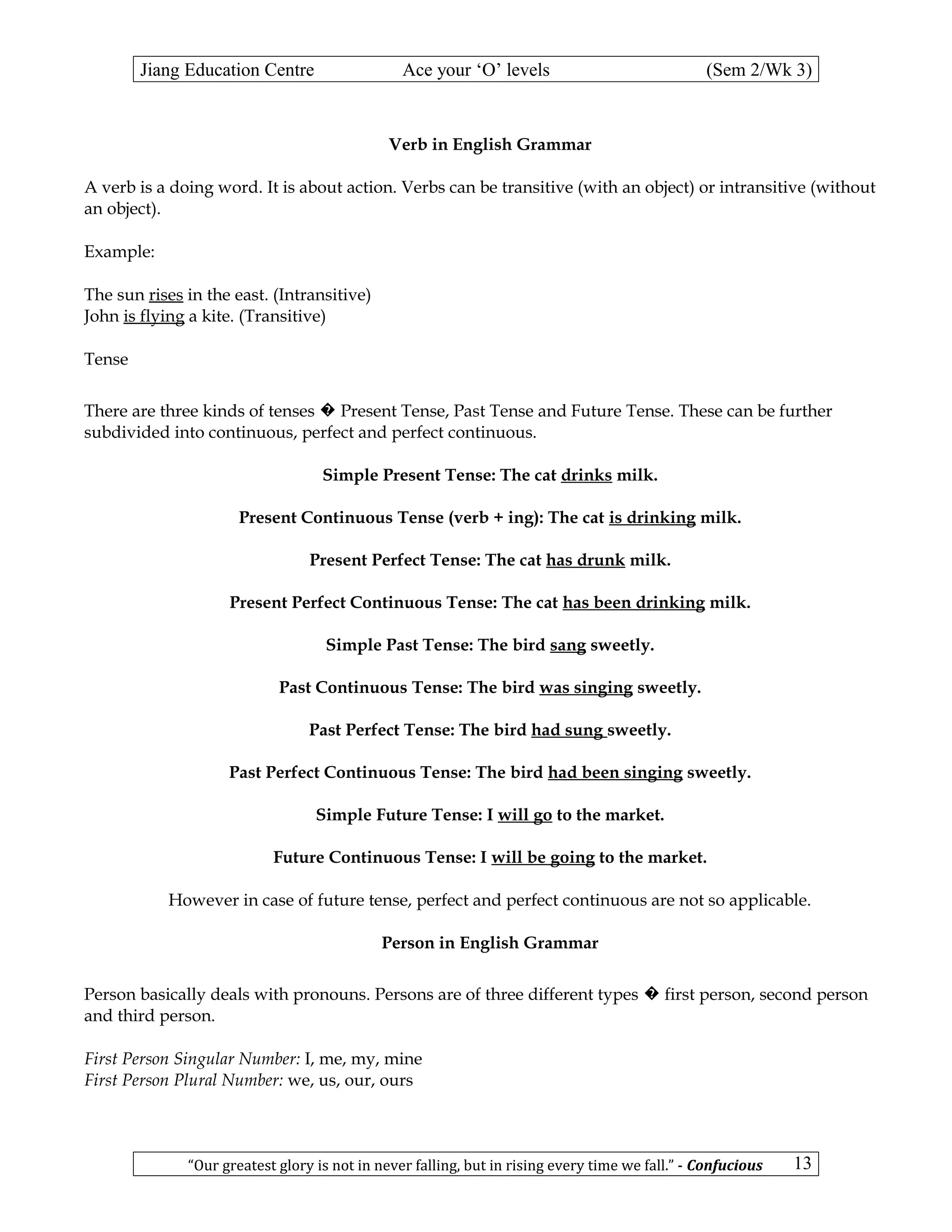 Sec 4 sem 1 week 4 grammar 101 n exercises | DOC