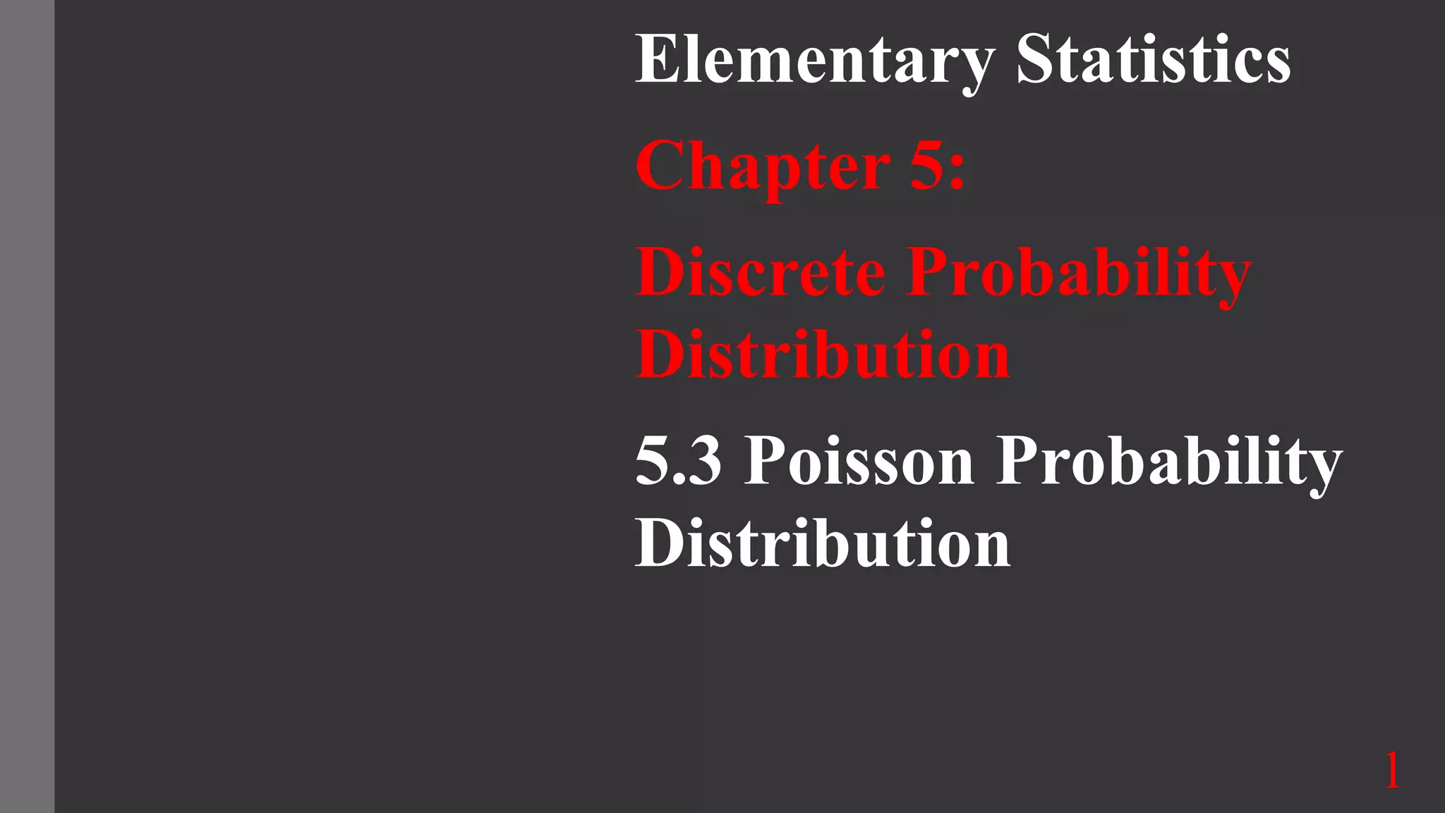 Poisson Probability Distributions | PPT