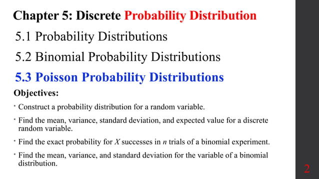 Poisson Probability Distributions | PPT