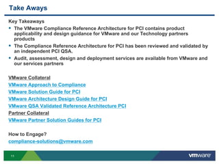 VMworld 2013: VMware Compliance Reference Architecture Framework ...