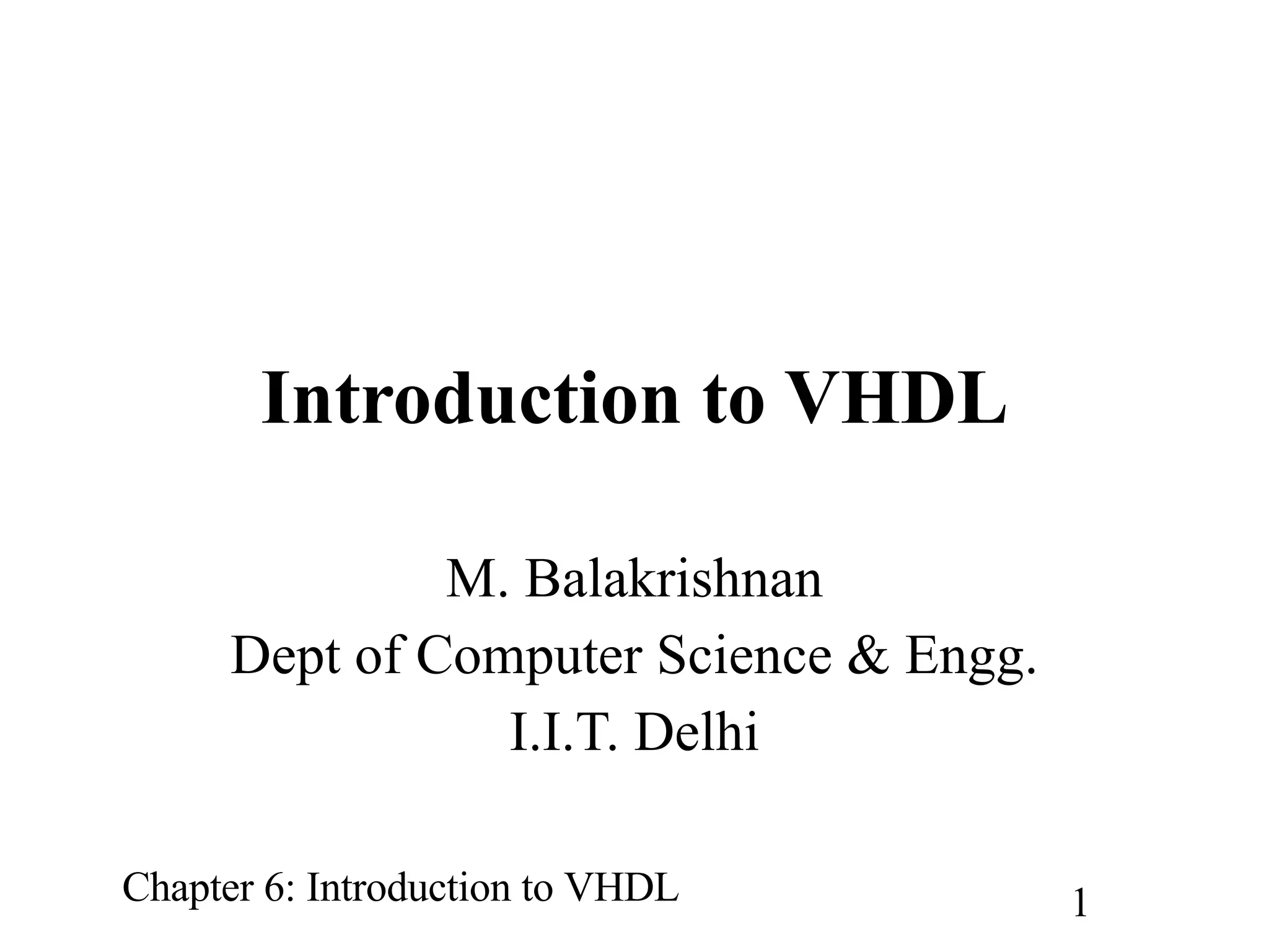 VHDL | PPT