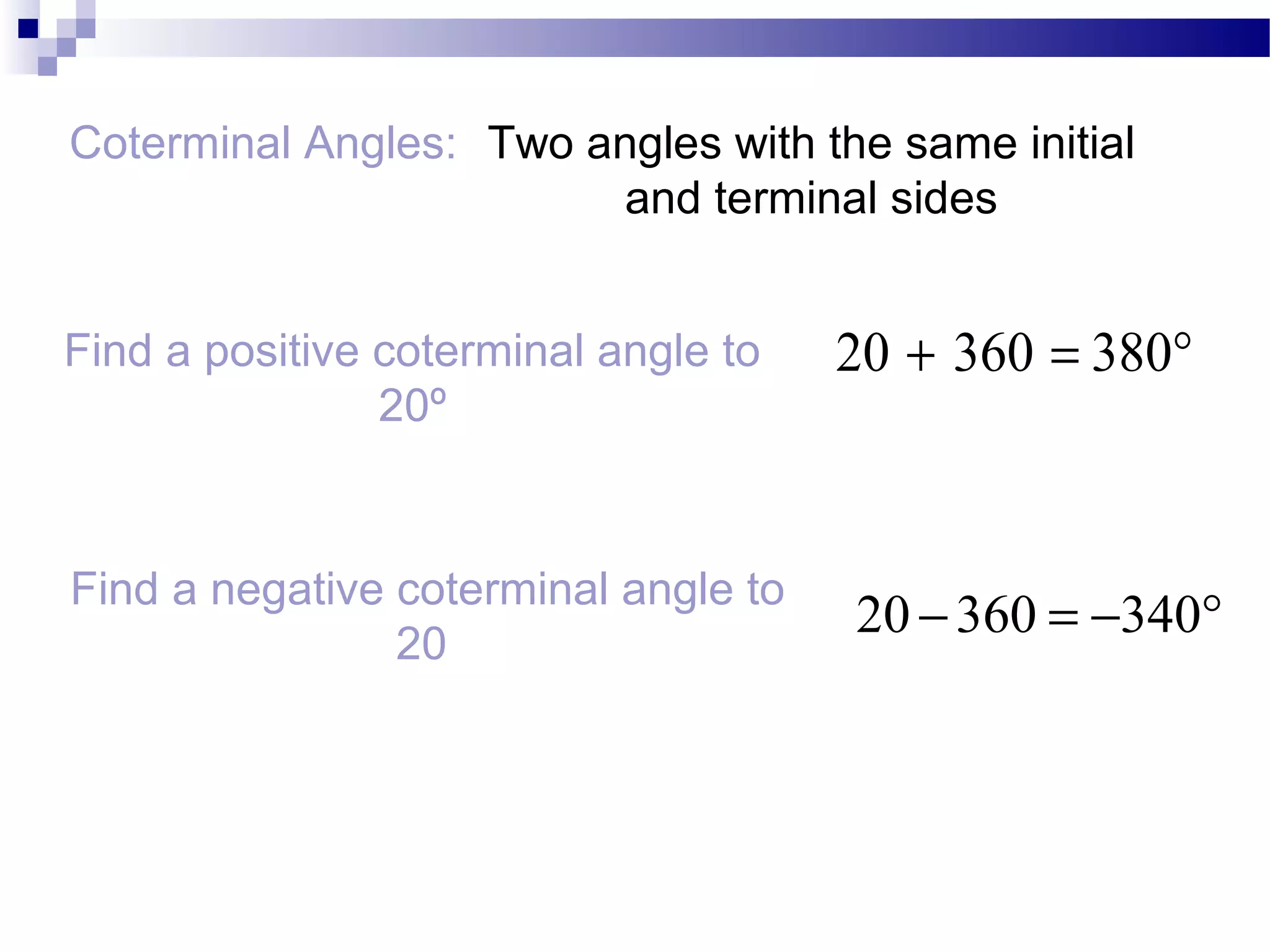 Radian and degree measure. | PPT