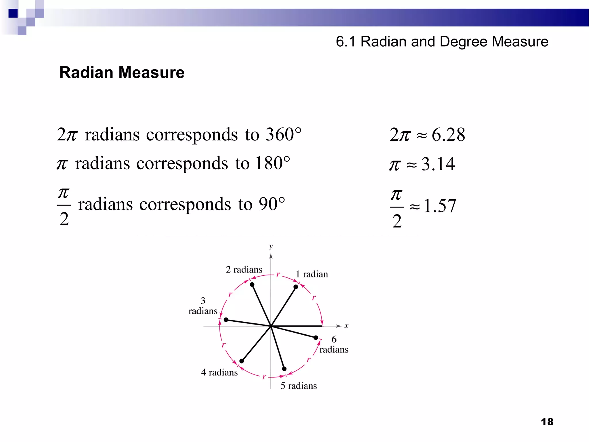 Radian and degree measure. | PPT