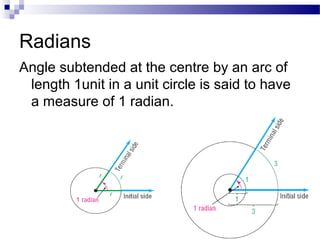 Radian and degree measure. | PPT