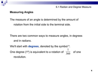 Radian and degree measure. | PPT