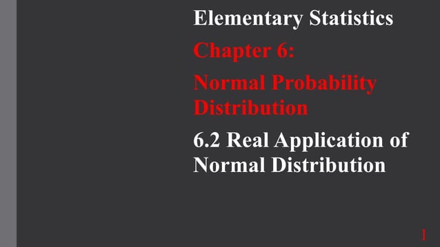 Real Applications of Normal Distributions | PPTX