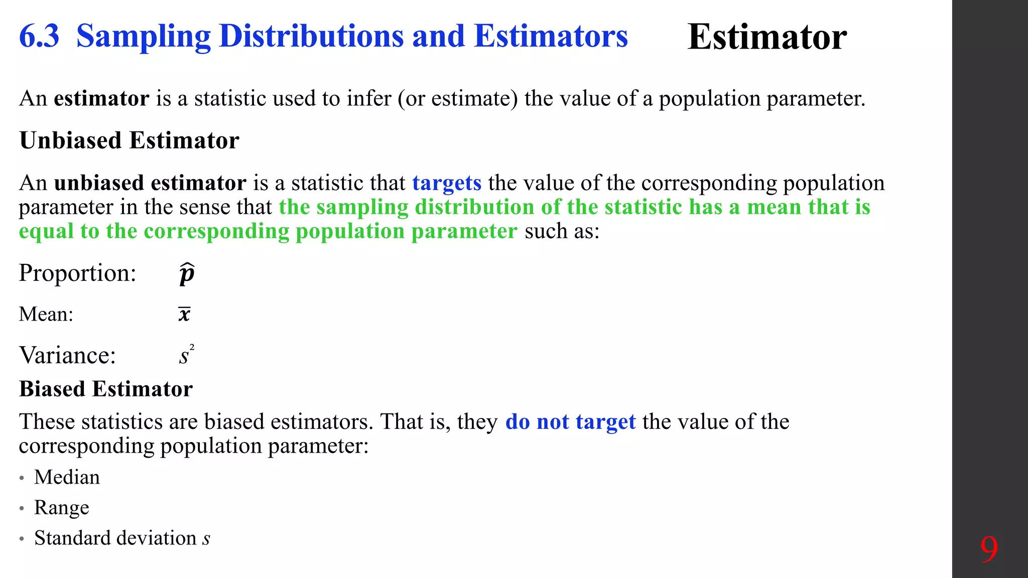 Sampling Distributions and Estimators | PPTX