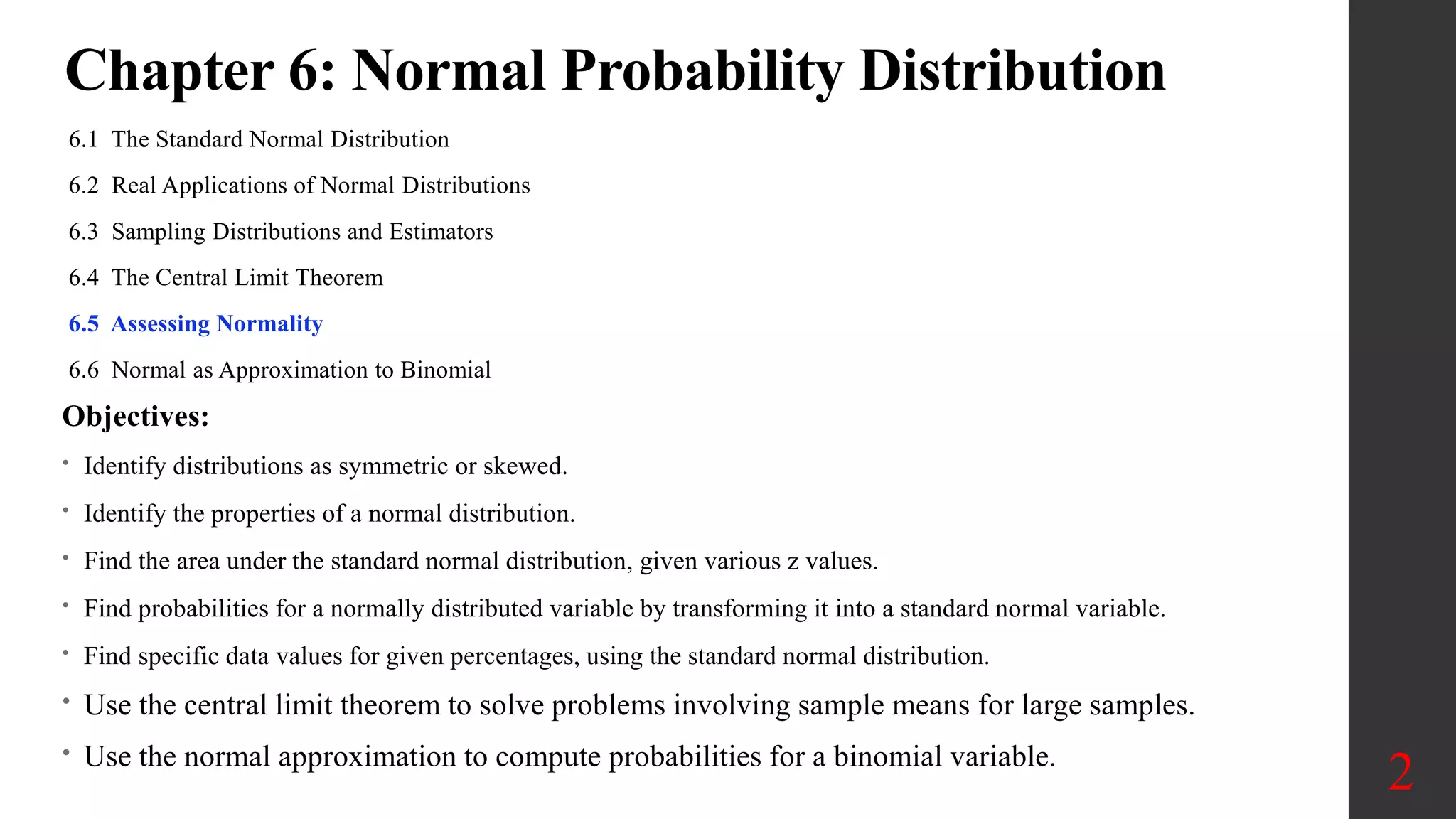 Assessing Normality | PPT