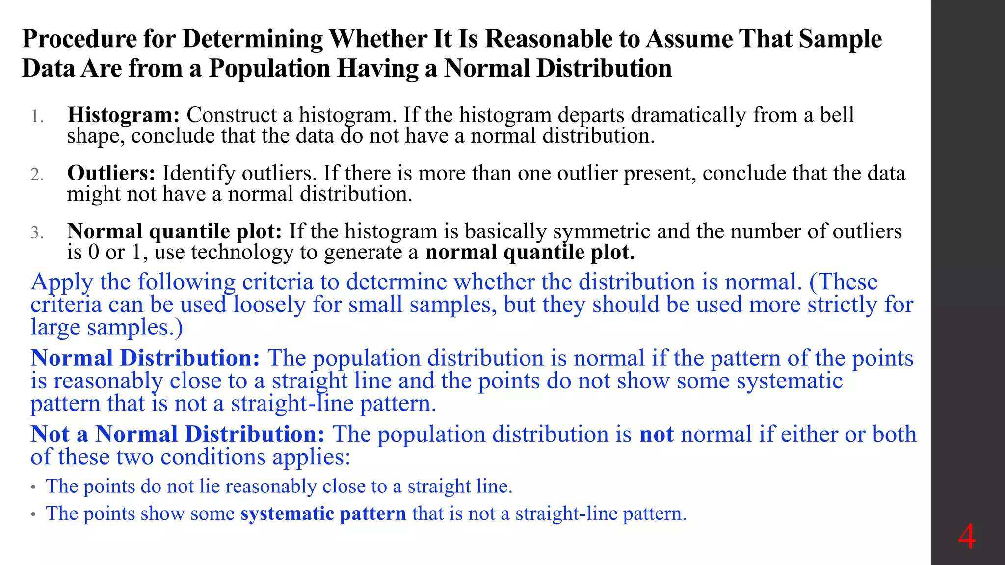 Assessing Normality | PPT