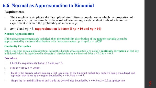 Normal as Approximation to Binomial | PPTX | Computer Software and ...