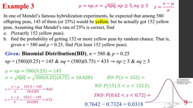 Normal As Approximation To Binomial | Pptx