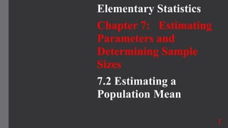 Estimating a Population Mean | PPT